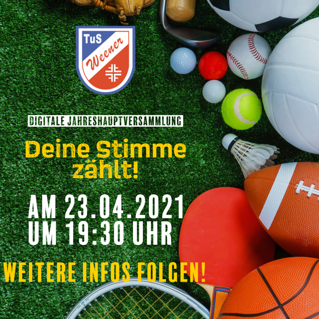 Jahreshauptversammlung - TuS Weener e.V. - Sportverein im Rheiderland